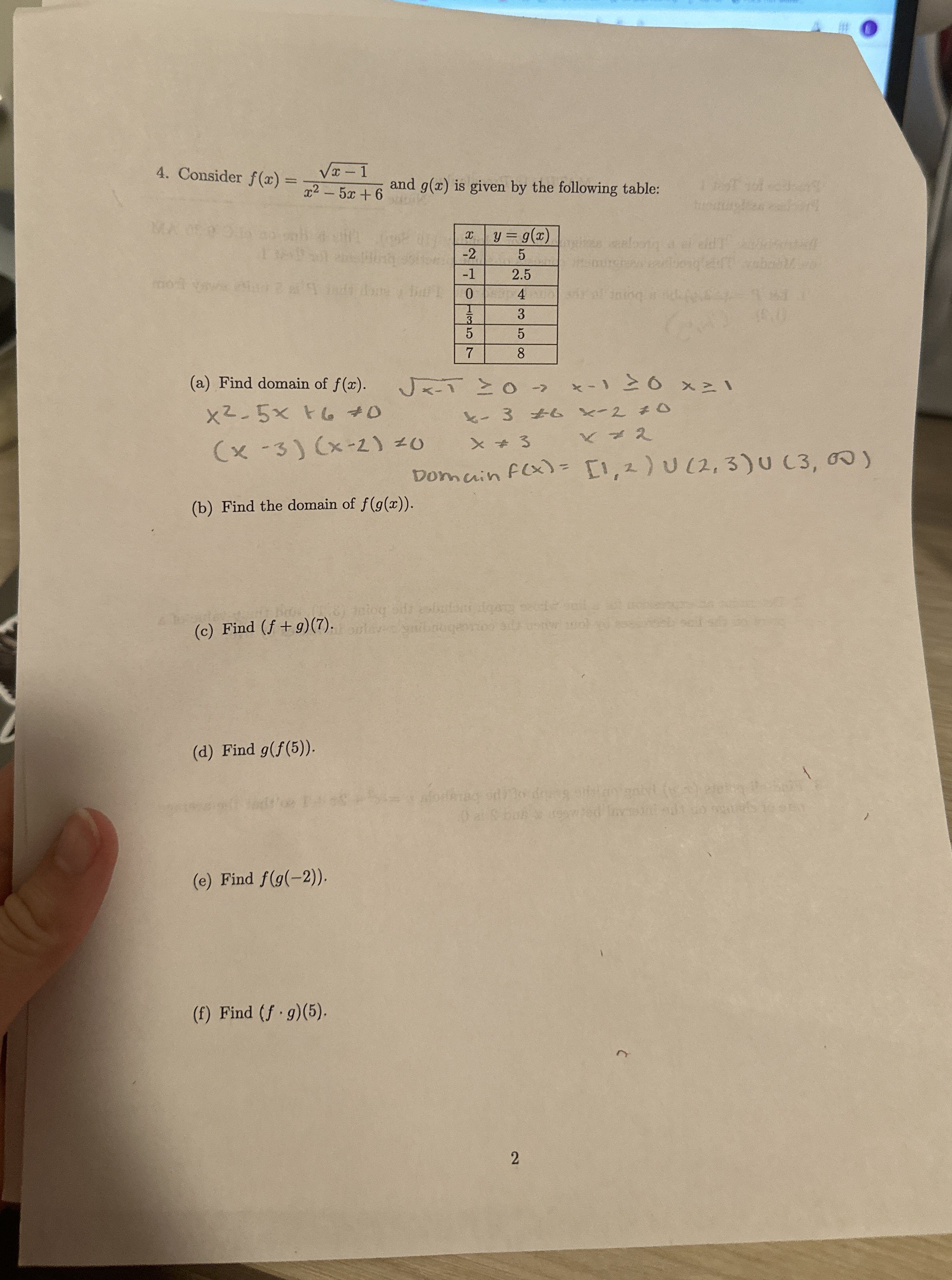 Solved Consider f(x)=x-12x2-5x+6 ﻿and g(x) ﻿is given by the | Chegg.com