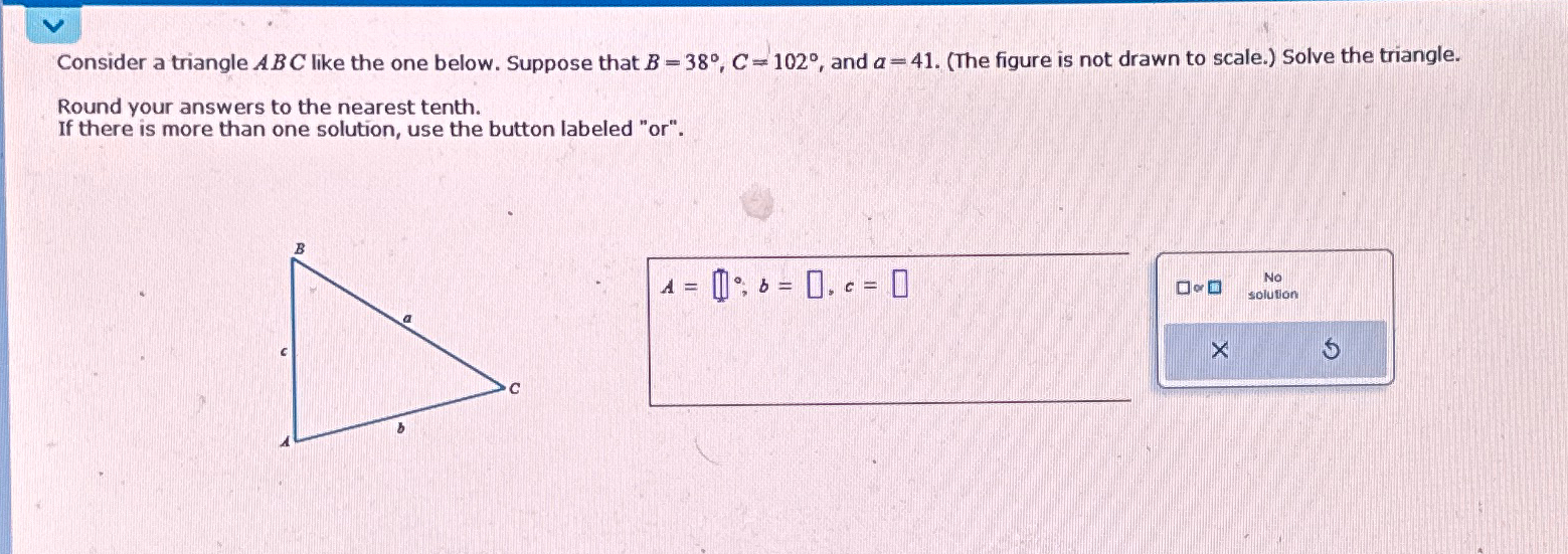 Solved Consider a triangle ABC like the one below. Suppose | Chegg.com