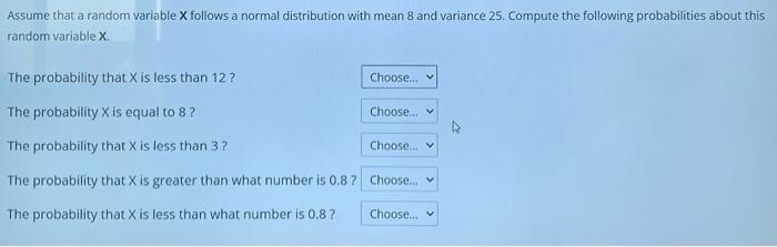 Solved Assume that a random variable X follows a normal | Chegg.com