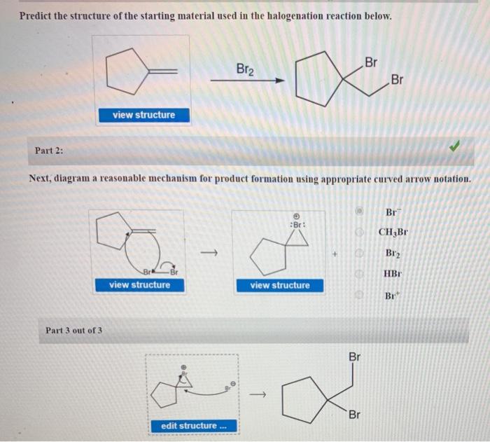 Solved Predict the structure of the starting material used | Chegg.com