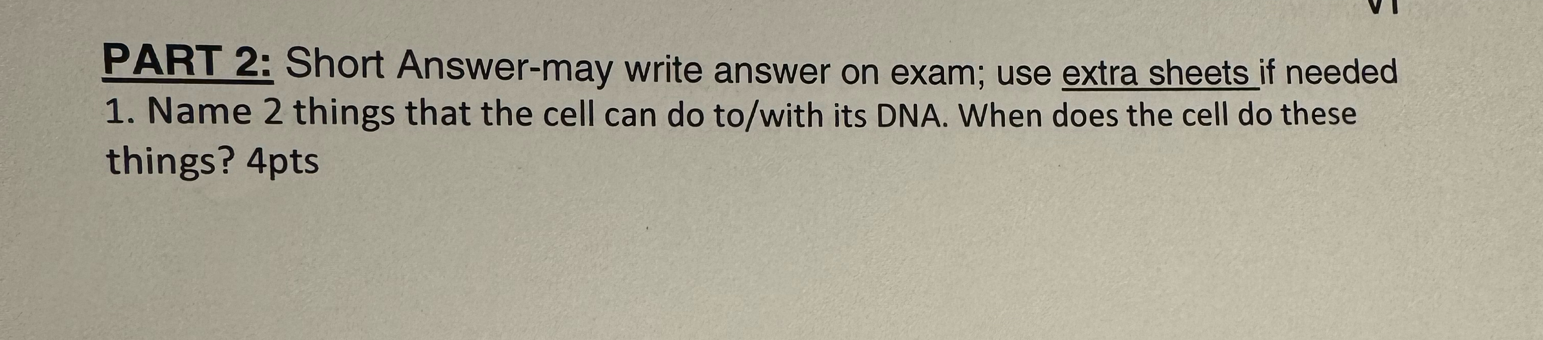 Solved PART 2: Short Answer-may write answer on exam; use | Chegg.com