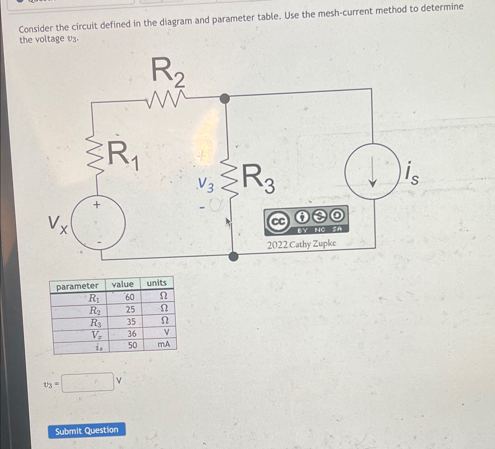 Solved Consider the circuit defined in the diagram and | Chegg.com