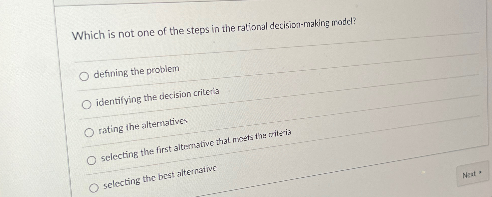 Solved Which is not one of the steps in the rational | Chegg.com