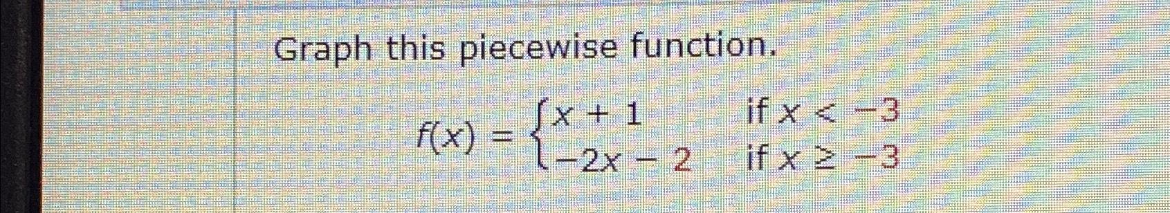 Solved Graph this piecewise | Chegg.com