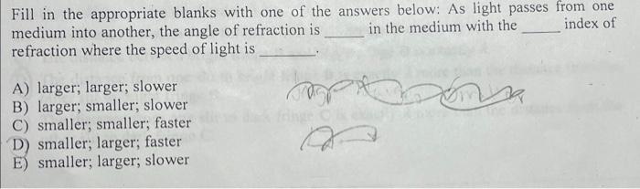 Solved Fill in the appropriate blanks with one of the | Chegg.com