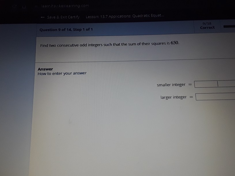 Solved Baina keslearning.com Save & Exit Certify Lesson: | Chegg.com