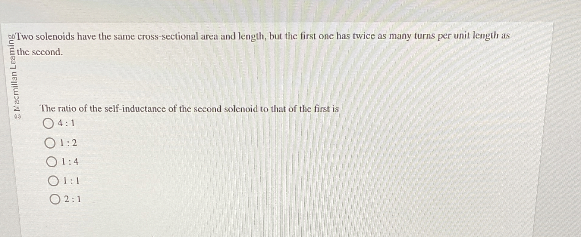 Solved ?0n ﻿Two solenoids have the same cross-sectional area | Chegg.com