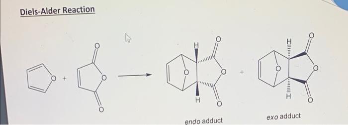 Solved Diels-Alder Reaction (一 H exo adduct endo adduct | Chegg.com
