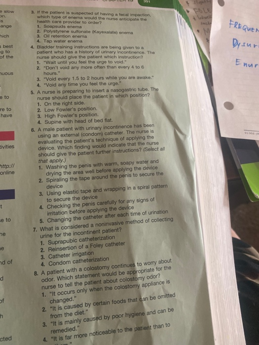 Solved slow on. FREQUEN ange hich Dysuri best g to of the | Chegg.com