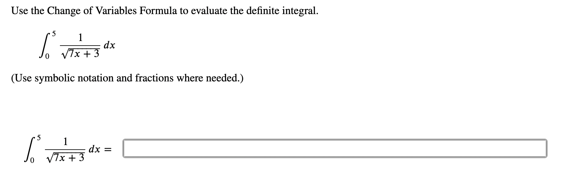Solved Use the Change of Variables Formula to evaluate the | Chegg.com