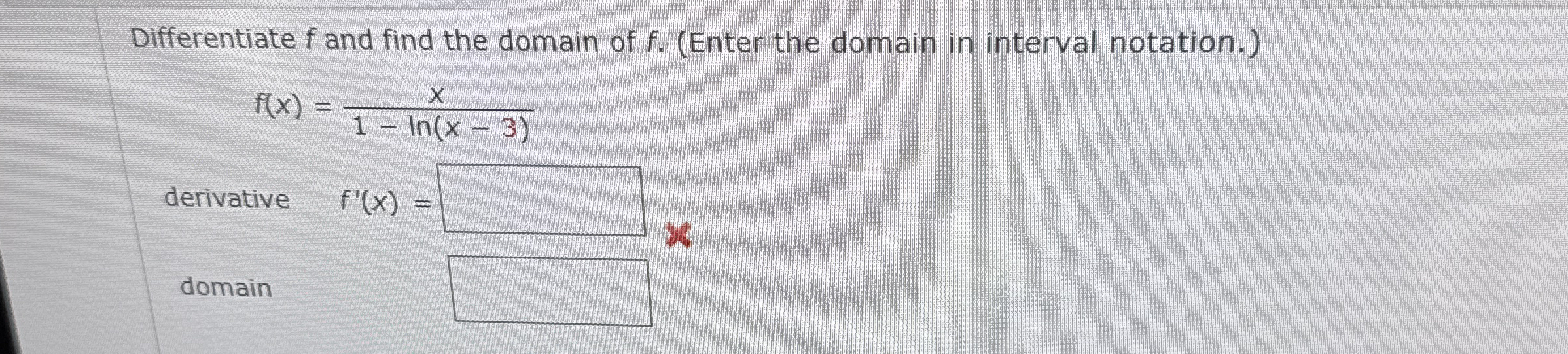 Solved Differentiate f ﻿and find the domain of f. (Enter the | Chegg.com