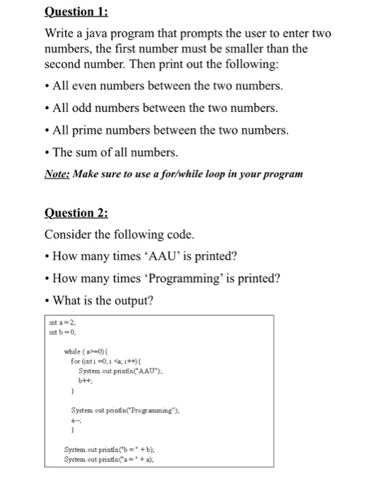 Solved Question 1 Write A Java Program That Prompts The