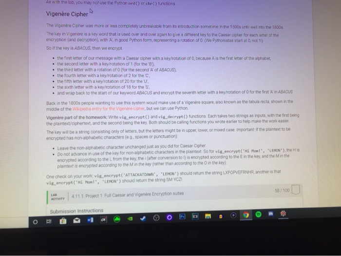 Solved Please don't use ord() or chr(). Here is my current | Chegg.com