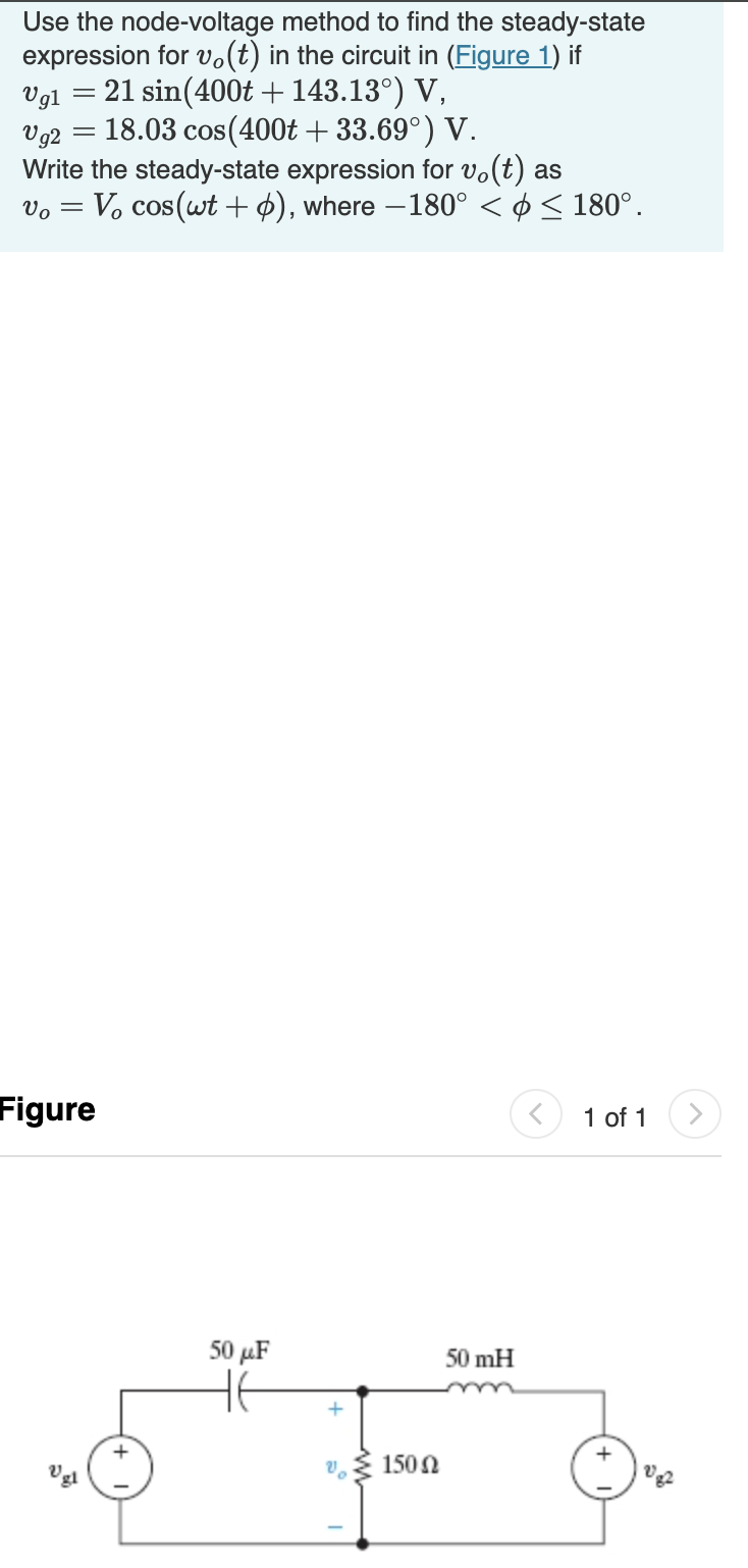Solved Use the node-voltage method to find the | Chegg.com