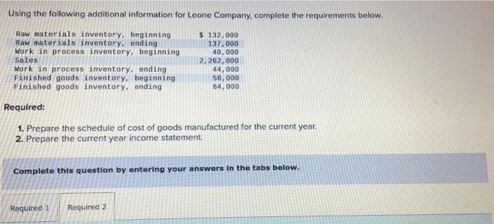 Solved Required information Use the following Information | Chegg.com