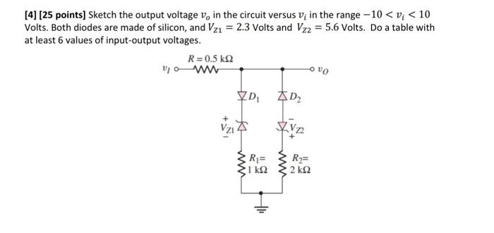 Solved [2] [25 points] Find the output voltage Vo=V and the | Chegg.com