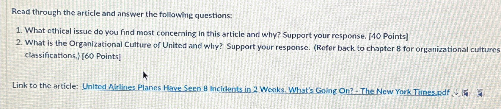 Solved Read through the article and answer the following | Chegg.com