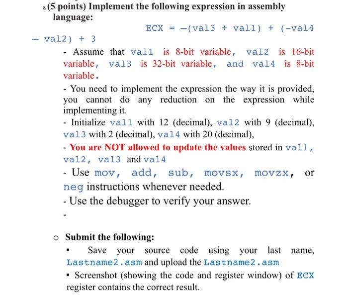 Solved 2. (5 points) Implement the following expression in | Chegg.com