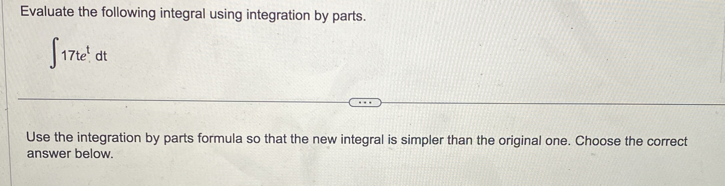 Solved Evaluate the following integral using integration by | Chegg.com