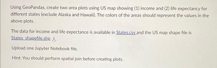 Using Geopandas Create Two Area Plots Using Us Map 