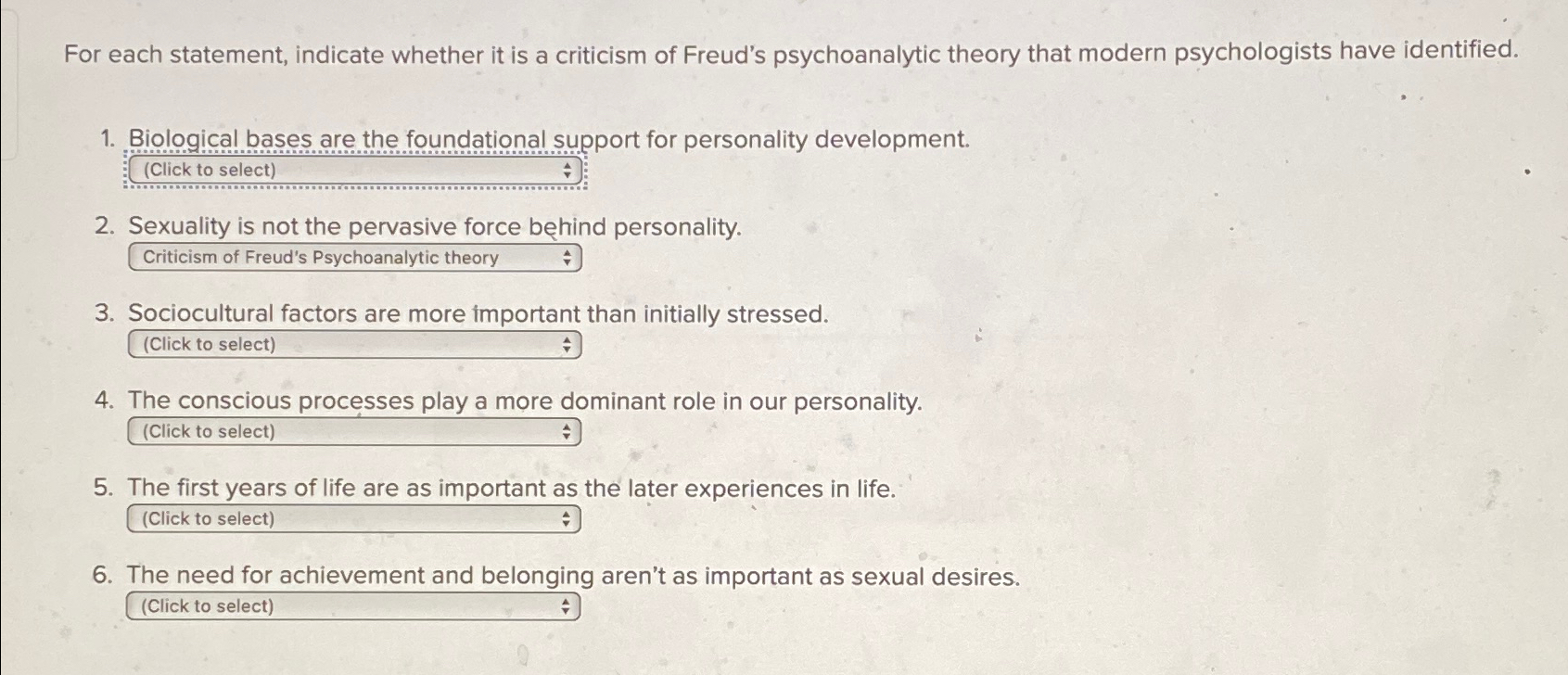 Solved For each statement, indicate whether it is a | Chegg.com