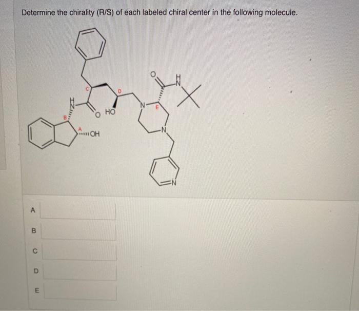 Solved Determine the chirality (R/S) of each labeled chiral | Chegg.com