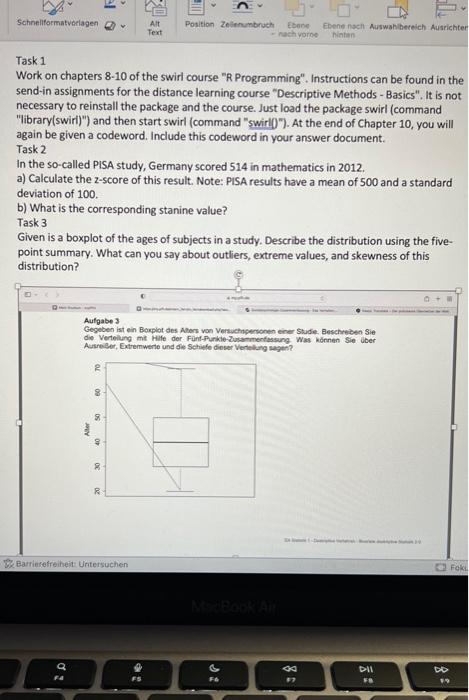 Solved Task 1 Work on chapters 8-10 of the swirl course "R | Chegg.com
