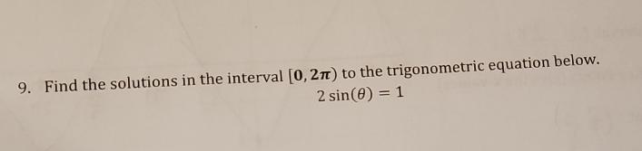 Solved Find the solutions in the interval [0,2π) ﻿to the | Chegg.com