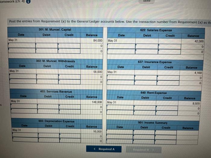 Solved Exercise 4-8 (Algo) Preparing and posting closing | Chegg.com