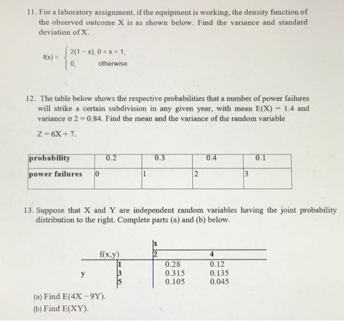 Solved 11. For a laboratory assignment, if the equipment is | Chegg.com