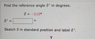 Solved Find the reference angle θ' ﻿in | Chegg.com