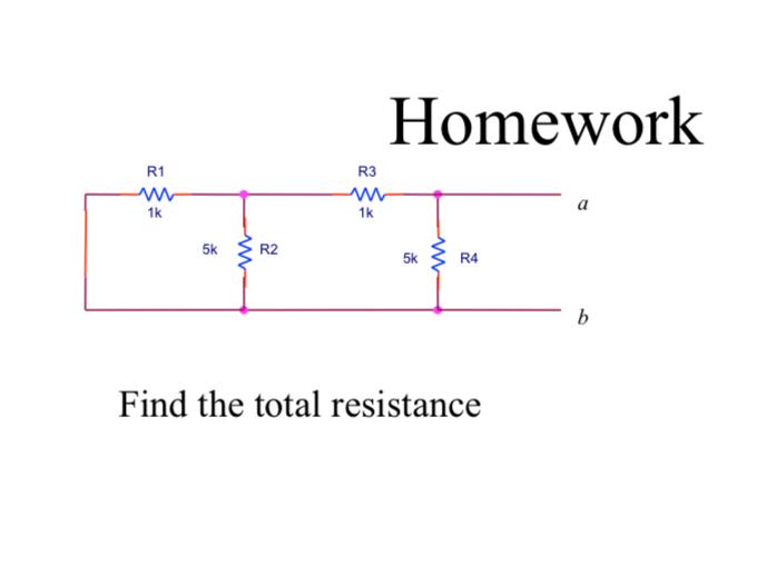 Solved HomeworkFind the total resistance | Chegg.com
