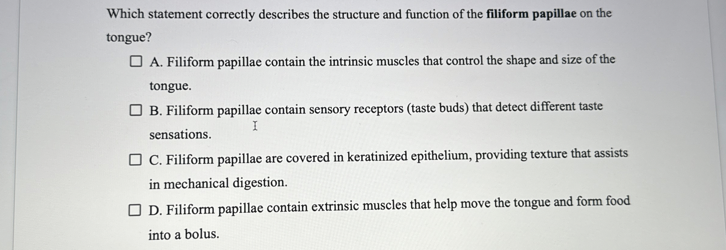 Solved Which statement correctly describes the structure and | Chegg.com