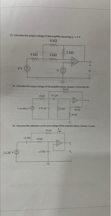 Solved 1. Calculate the missing voltages. 2. Calculate the | Chegg.com Solved 1. Calculate the missing voltages. 2. Calculate the | Chegg.com
