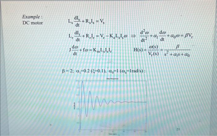Solved Example: DC motorplease provide the circuit used to | Chegg.com