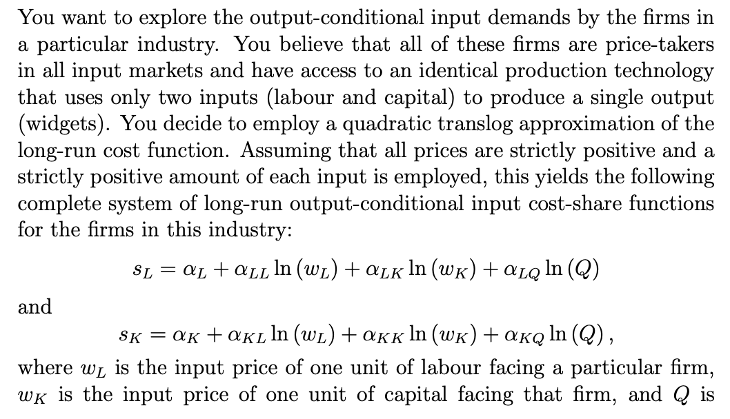 Solved You want to explore the output-conditional input | Chegg.com