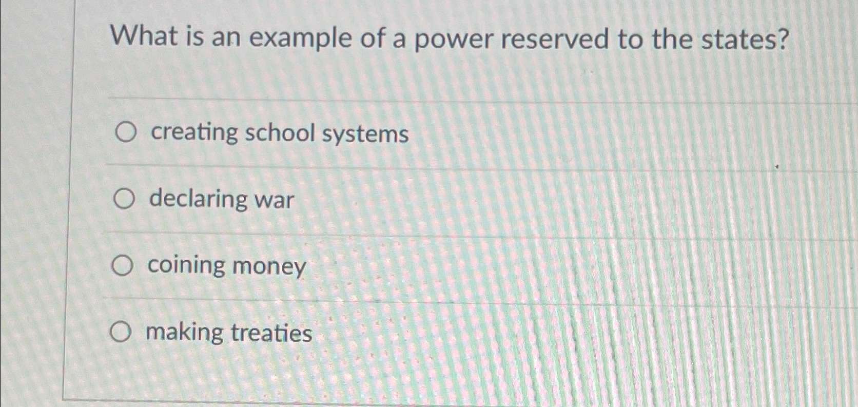 Solved What is an example of a power reserved to the | Chegg.com