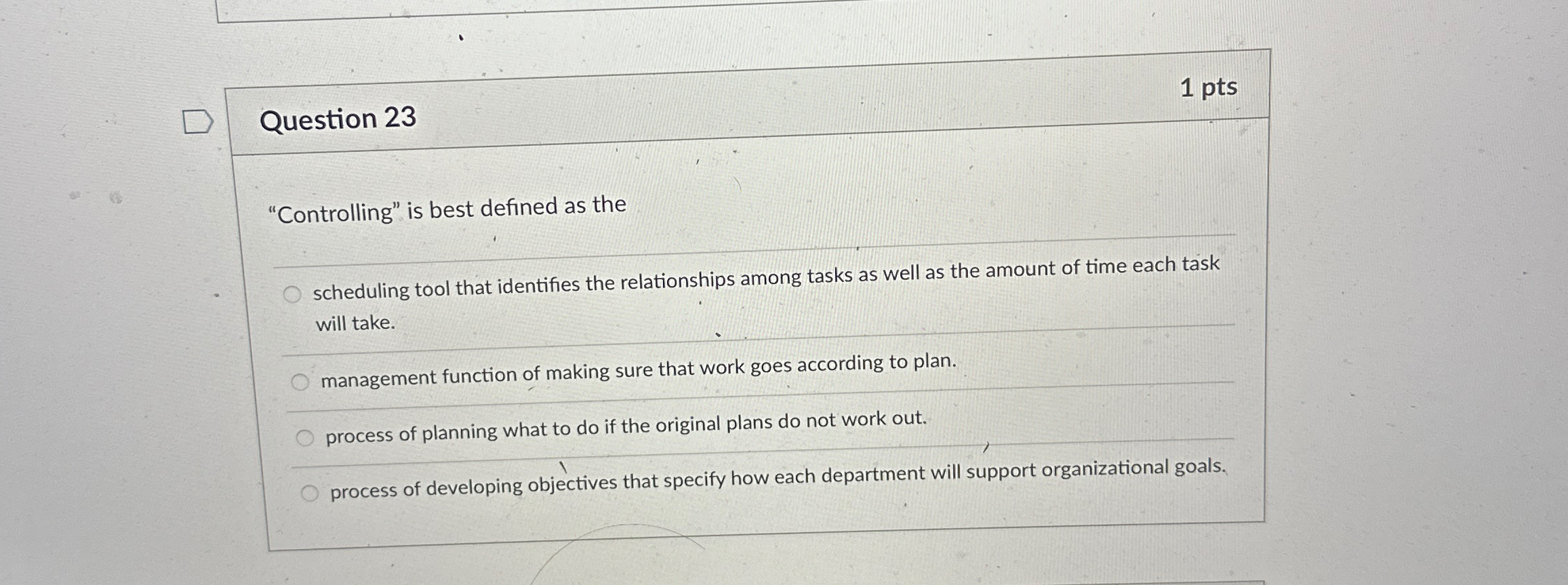 Solved Question 231 ﻿pts"Controlling" is best defined as | Chegg.com