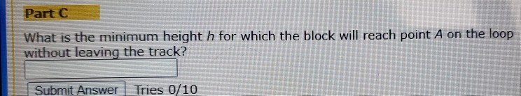 Solved Loop the Loop Part A A small block of mass m = 1.50 | Chegg.com