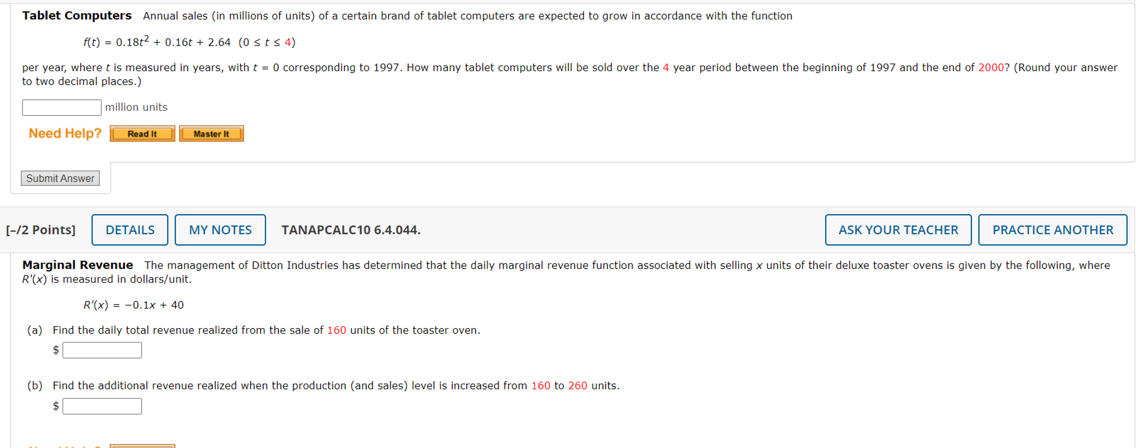 Solved Tablet Computers Annual sales (in millions of units) | Chegg.com