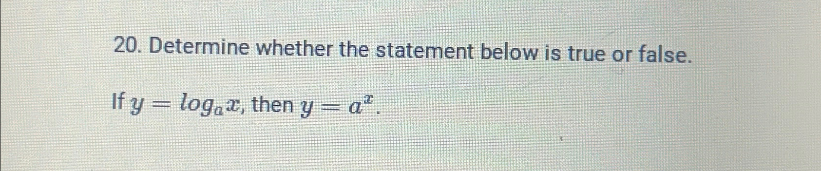 Solved Determine whether the statement below is true or | Chegg.com