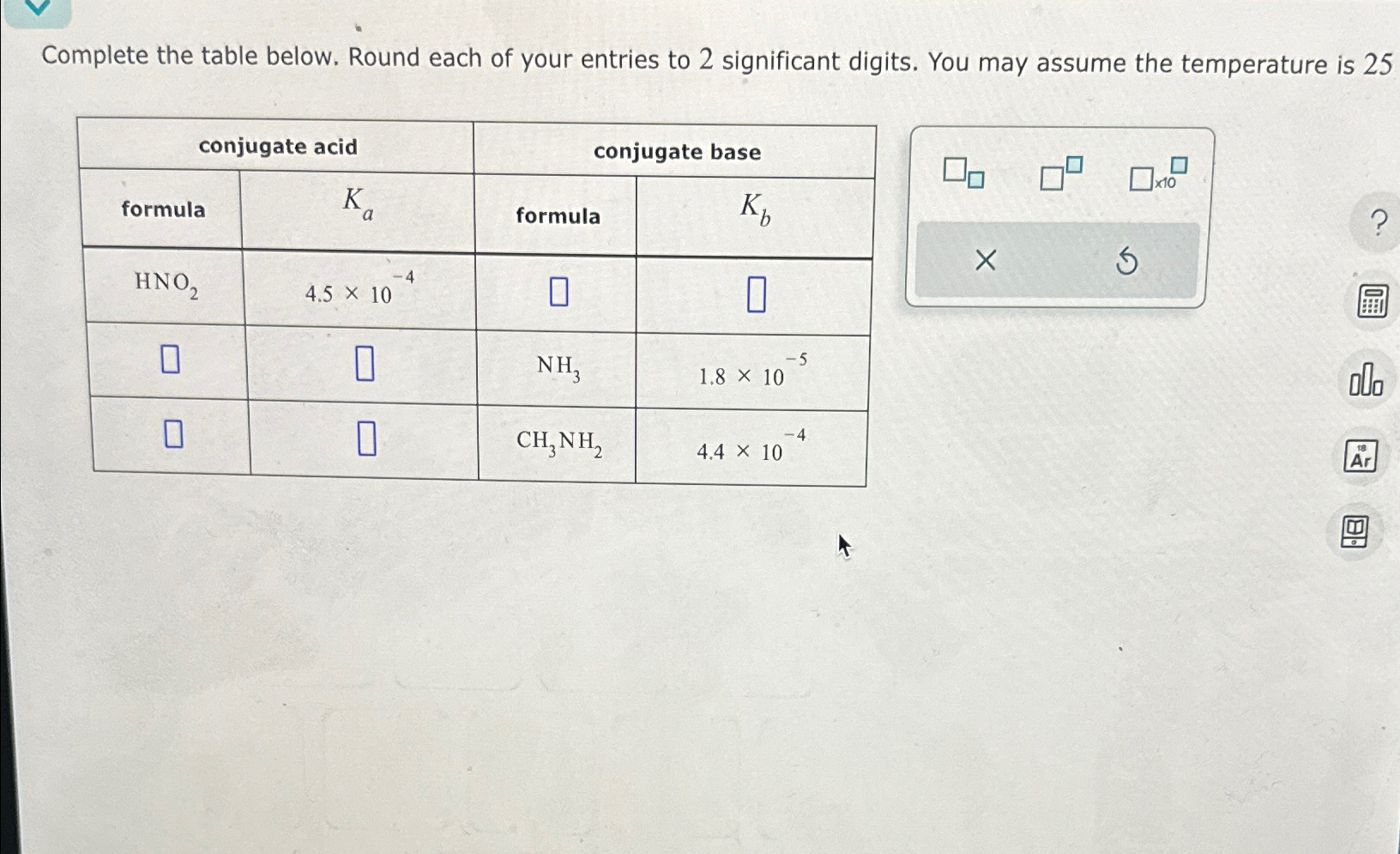 Solved Complete the table below. Round each of your entries | Chegg.com