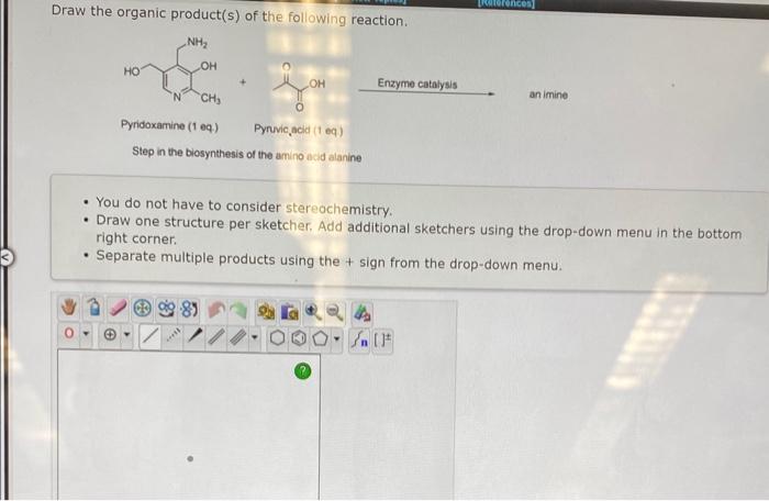 Solved Draw the organic product(s) of the following | Chegg.com