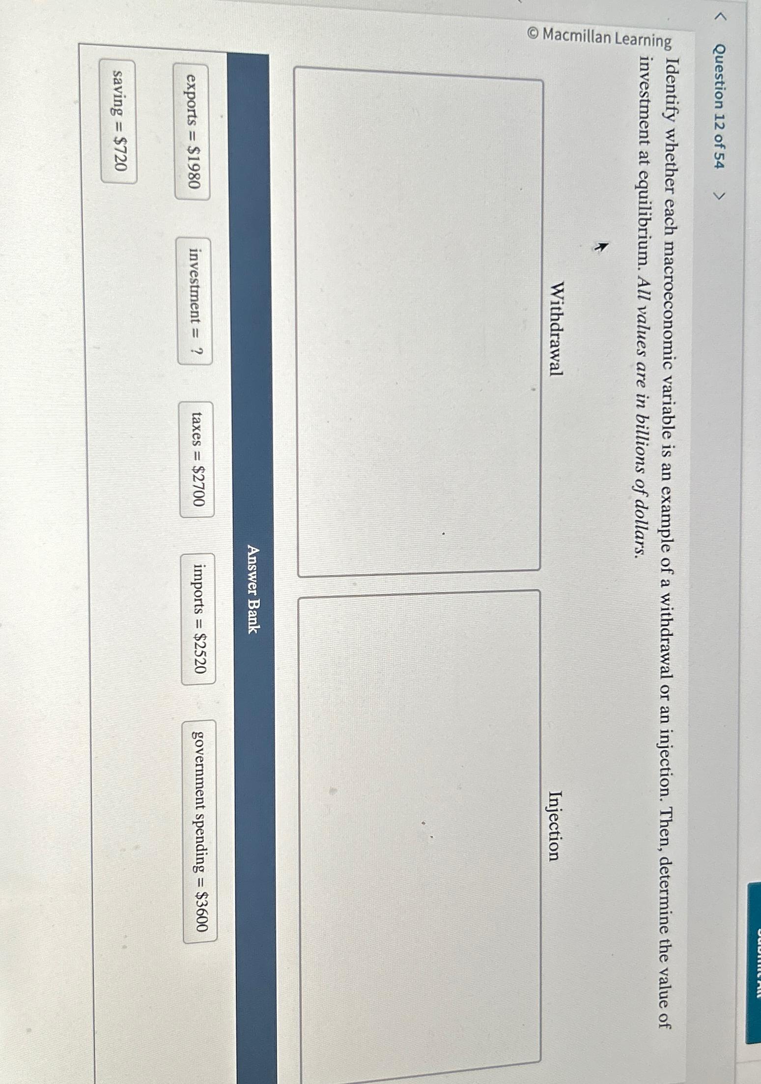Solved Question 12 ﻿of 54Identify whether each macroeconomic | Chegg.com