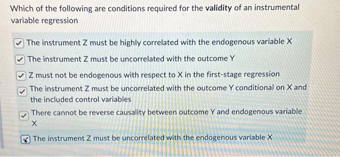 Solved Which of the following are conditions required for | Chegg.com