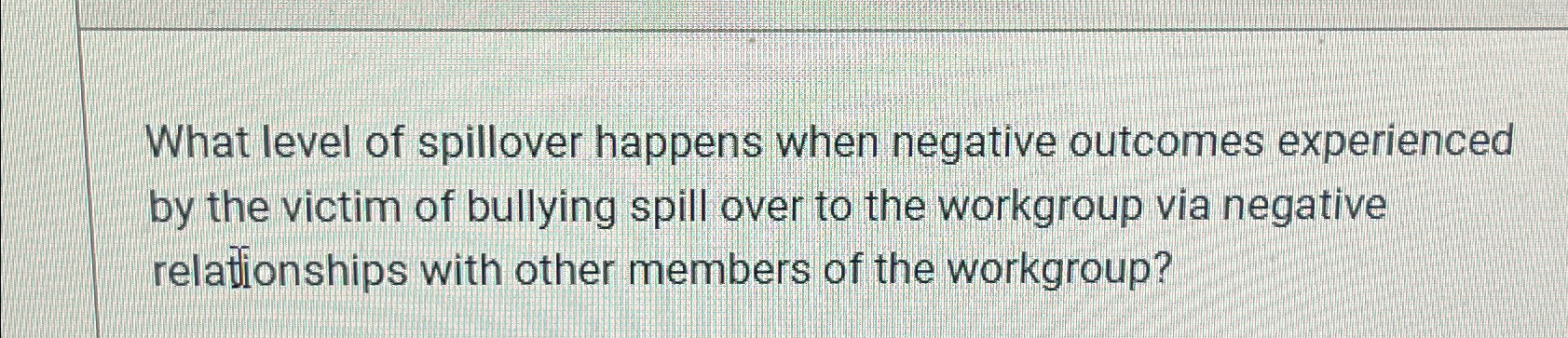Solved What level of spillover happens when negative | Chegg.com