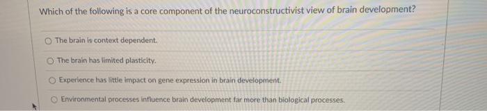 Solved Which of the following is a core component of the | Chegg.com