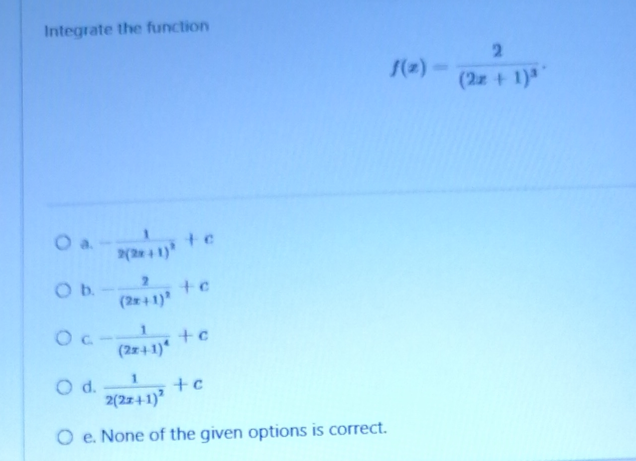 Solved Integrate the | Chegg.com
