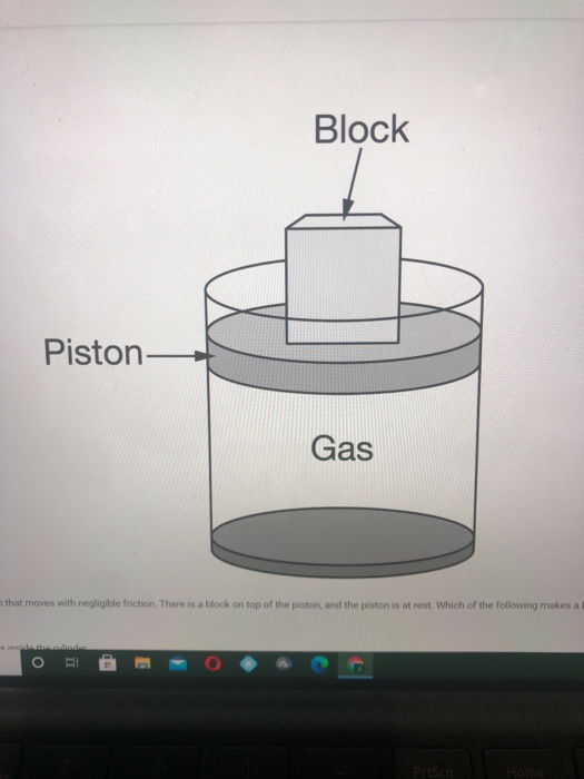 Solved Block Piston Gas that moves with negligible friction. | Chegg.com