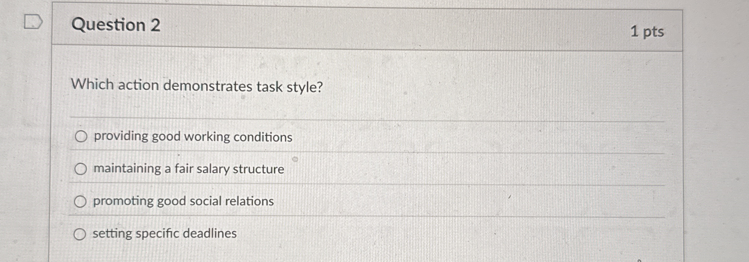 Solved Question 21 ﻿ptsWhich action demonstrates task | Chegg.com